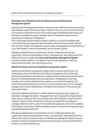 Streamline Your Workforce with the Ultimate Leave and Attendance Management System.docx