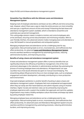 Streamline Your Workforce with the Ultimate Leave and Attendance Management System.docx