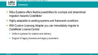 Streamlining licensing migration from 3rd party systems | PPT