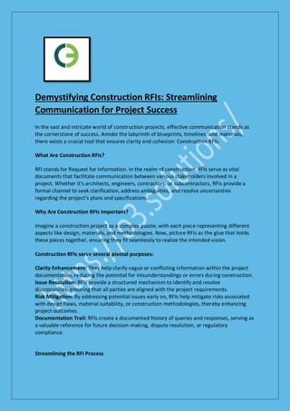 Streamlining Communication for Project Success.pdf | Construction ...