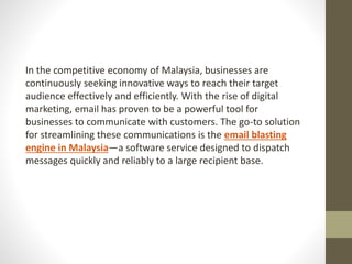 Streamlining Communications: The Go-To Email Blasting Engine in ...