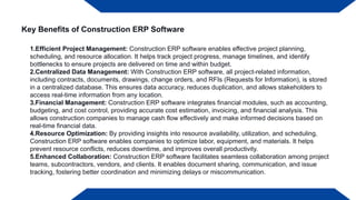 Streamlining Construction Projects With Erp Software Pptx