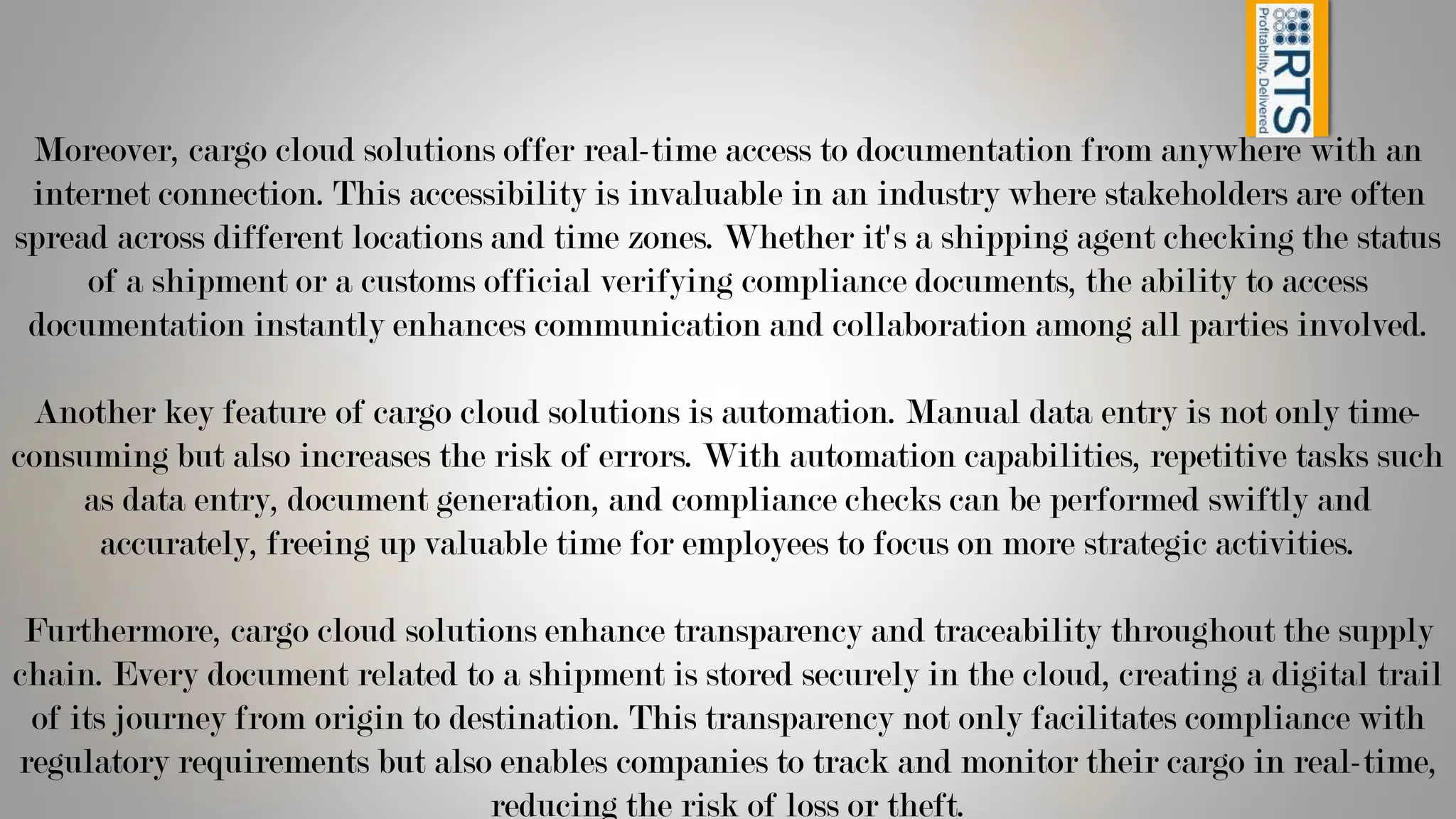 Streamlining Documentation Processes With Cargo Cloud Solutions Pdf