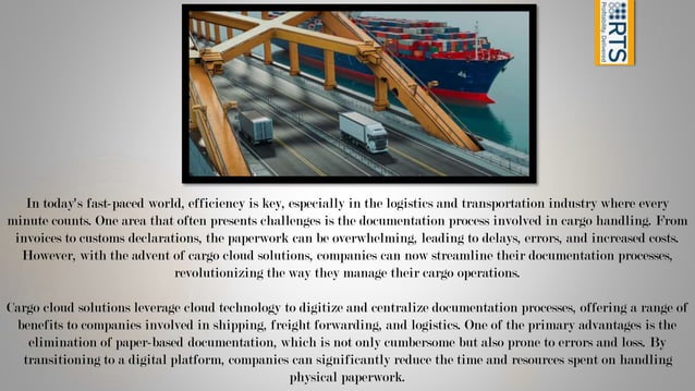 Streamlining Documentation Processes With Cargo Cloud Solutions Pdf