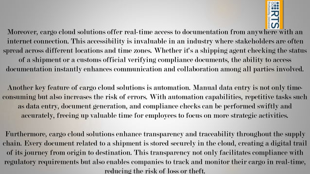Streamlining Documentation Processes With Cargo Cloud Solutions Pdf