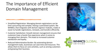 Streamlining Domain Management with WHMCS Module_ _.pptx | Web Hosting | Internet