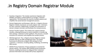 Streamlining Domain Management with WHMCS Module_ _.pptx | Web Hosting | Internet