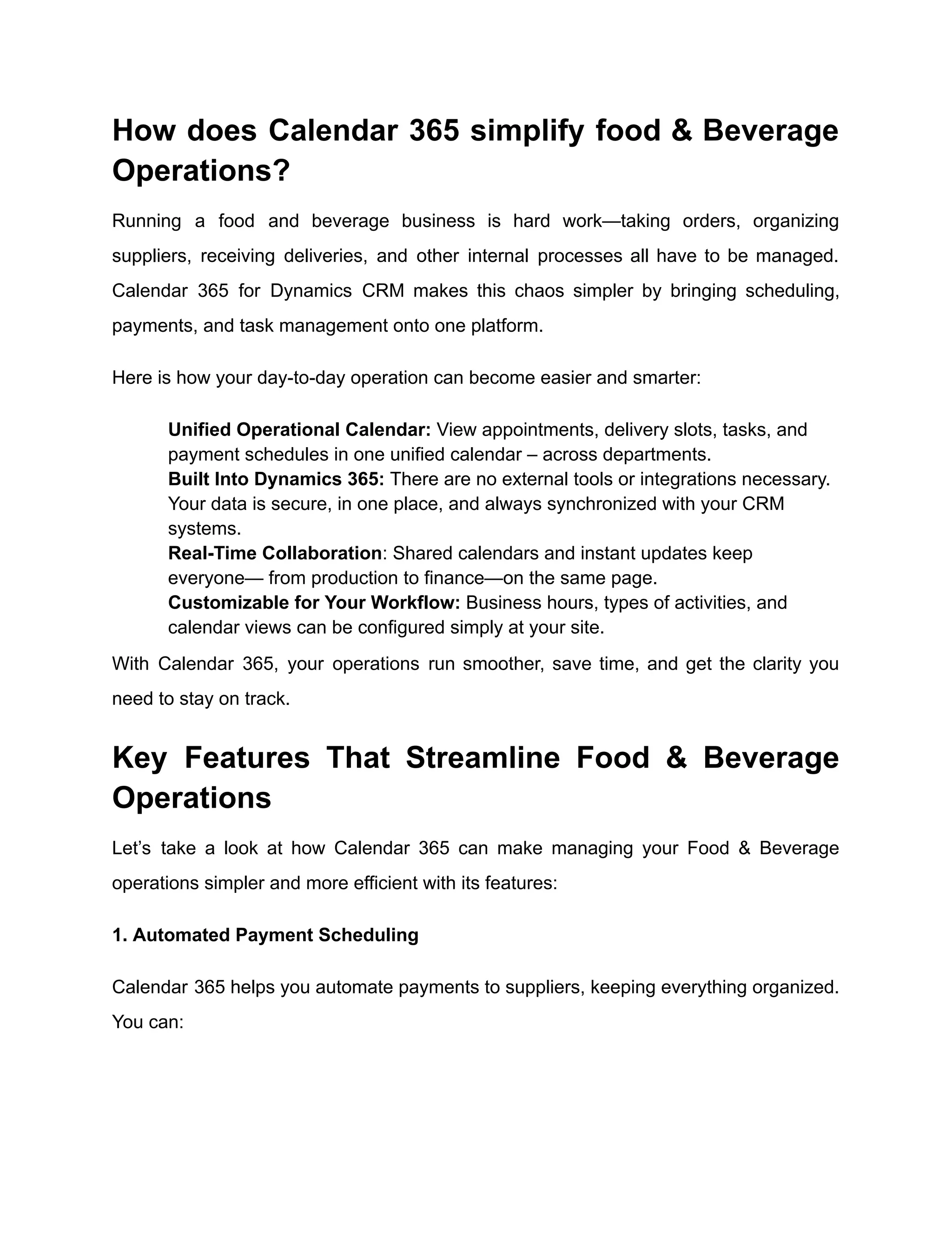 Streamlining Food and Beverage Industry Processes with Payment ...