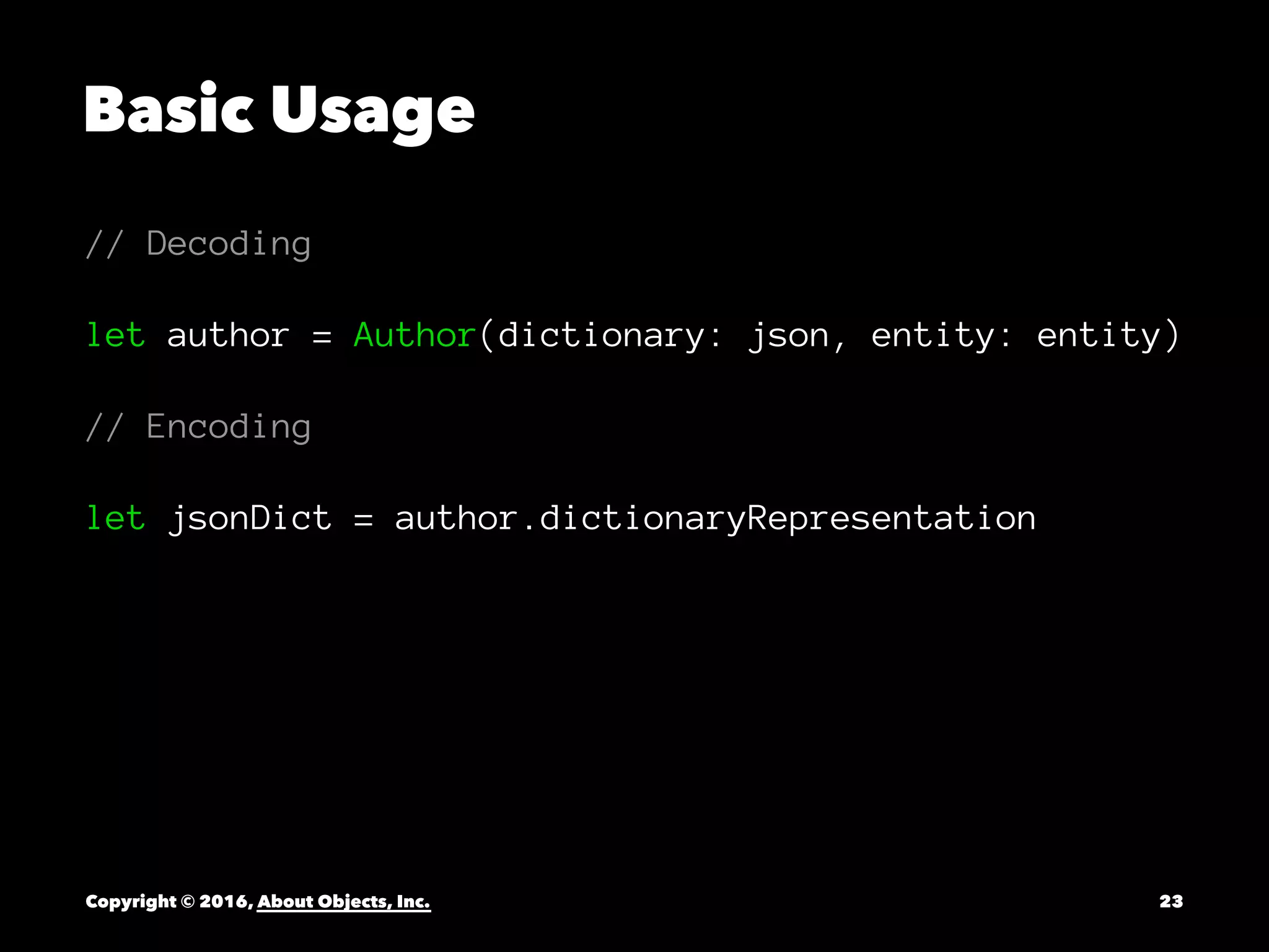Streamlining JSON mapping | PPT