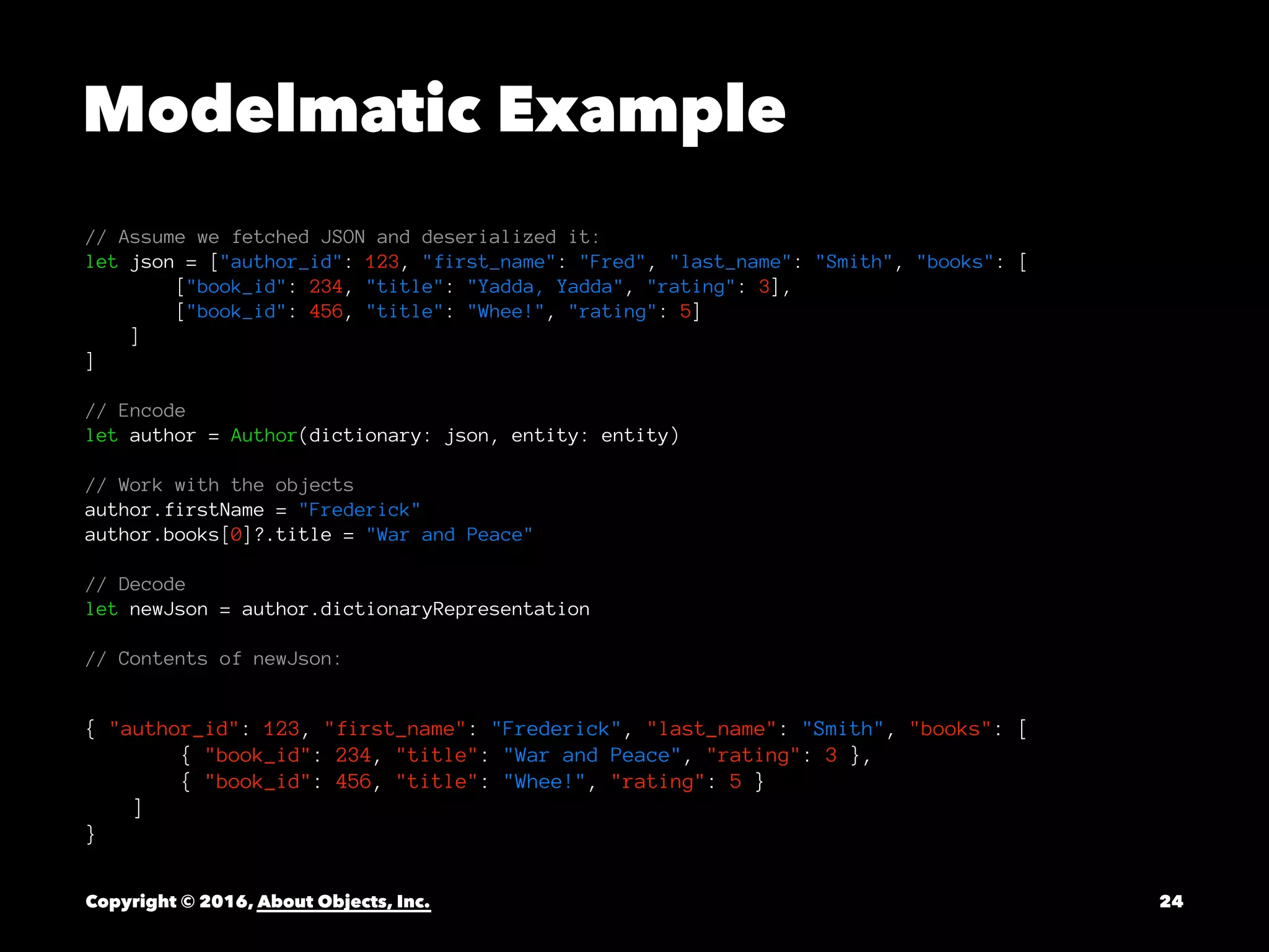 Streamlining JSON mapping | PPT