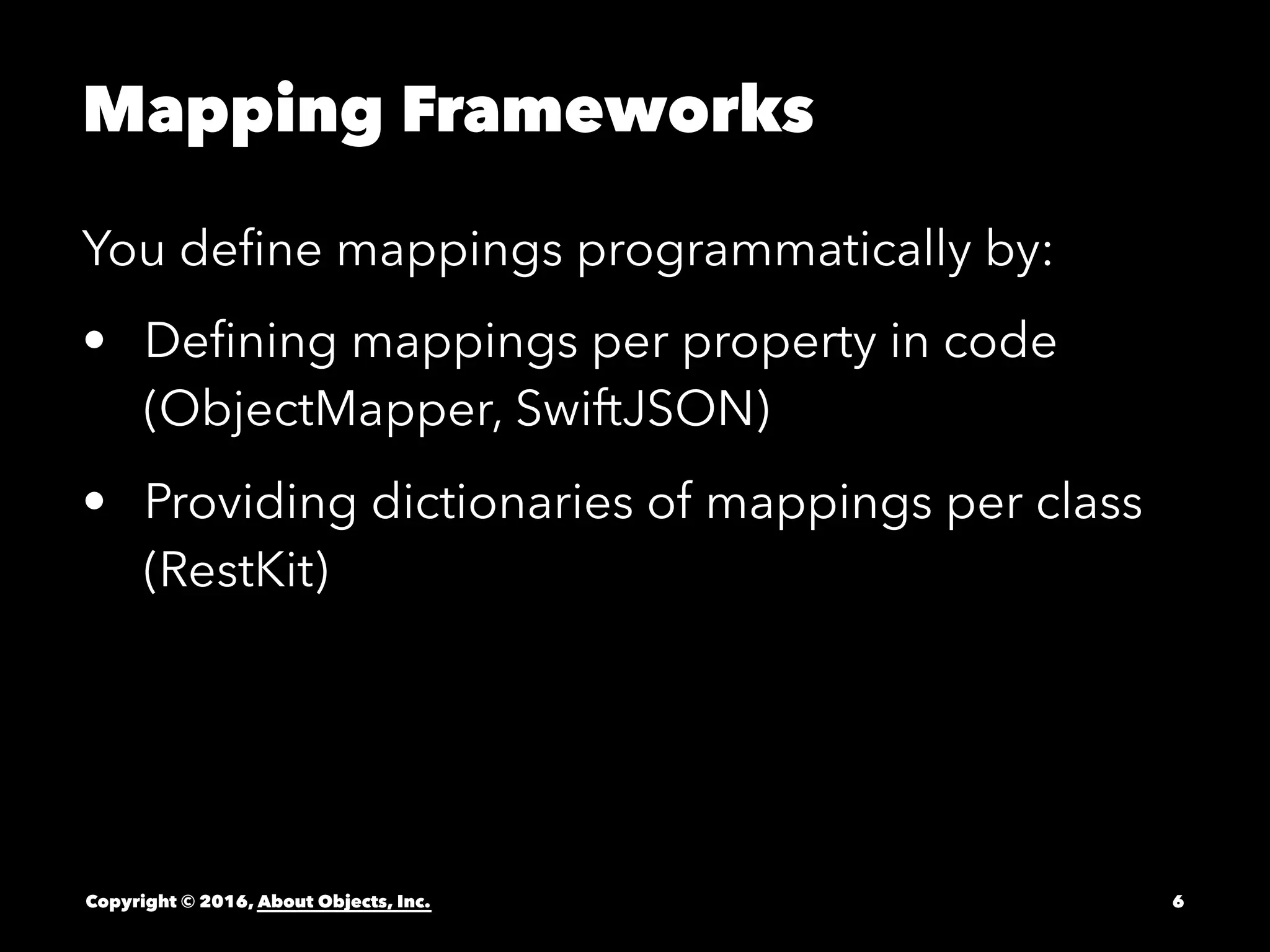 Streamlining JSON mapping | PPT