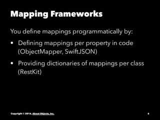 Streamlining JSON mapping | PPT