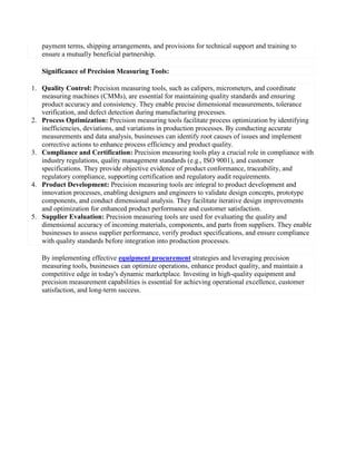 Streamlining Operations Equipment Procurement Strategies and Precision ...