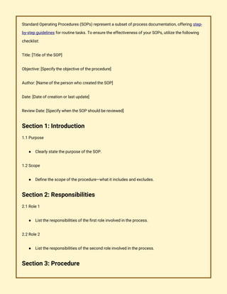 Streamlining Operations: Workflow Management, Process Documentation ...