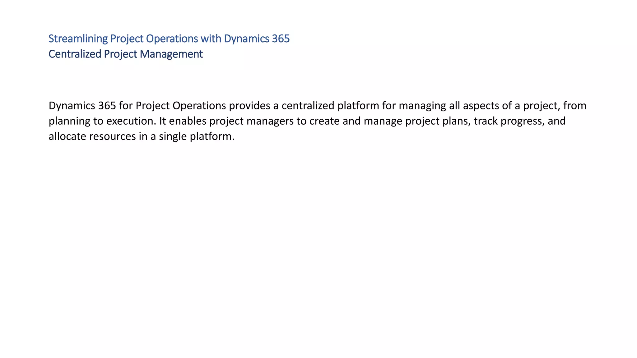 Streamlining Project Operations With Dynamics 365 A Comprehensive Guide