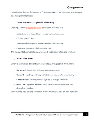 Streamlining Task Management Using Orangescrum Work | PDF