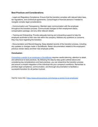 Streamlining the Transition_ Change a Vendor to an Employee in ...