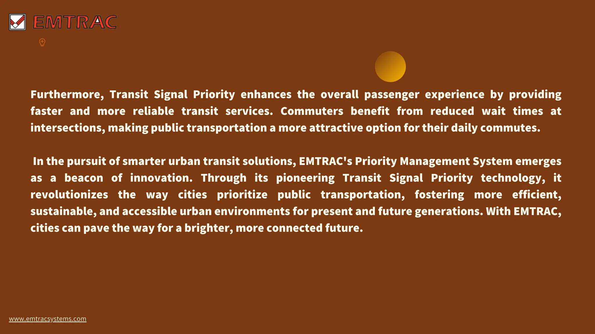 Streamlining Urban Transit The Emtrac Transit Signal Priority System Pdf