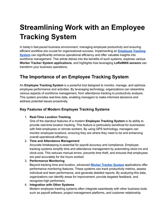 Streamlining Work with an Employee Tracking System.pdf | Free Download