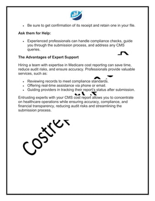 Streamlining Your CMS Cost Report Submission | PDF