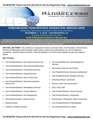 Streamlining Your Revenue Generating Service Lines | PDF