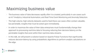 Streamlio and IoT analytics with Apache Pulsar | PPT