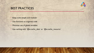 Streamlit App Structure & Basics - AccentFuture | PPTX