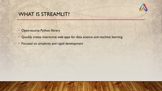 Streamlit App Structure & Basics - AccentFuture | PPTX