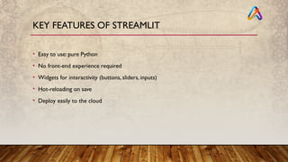 Streamlit App Structure & Basics - AccentFuture | PPTX