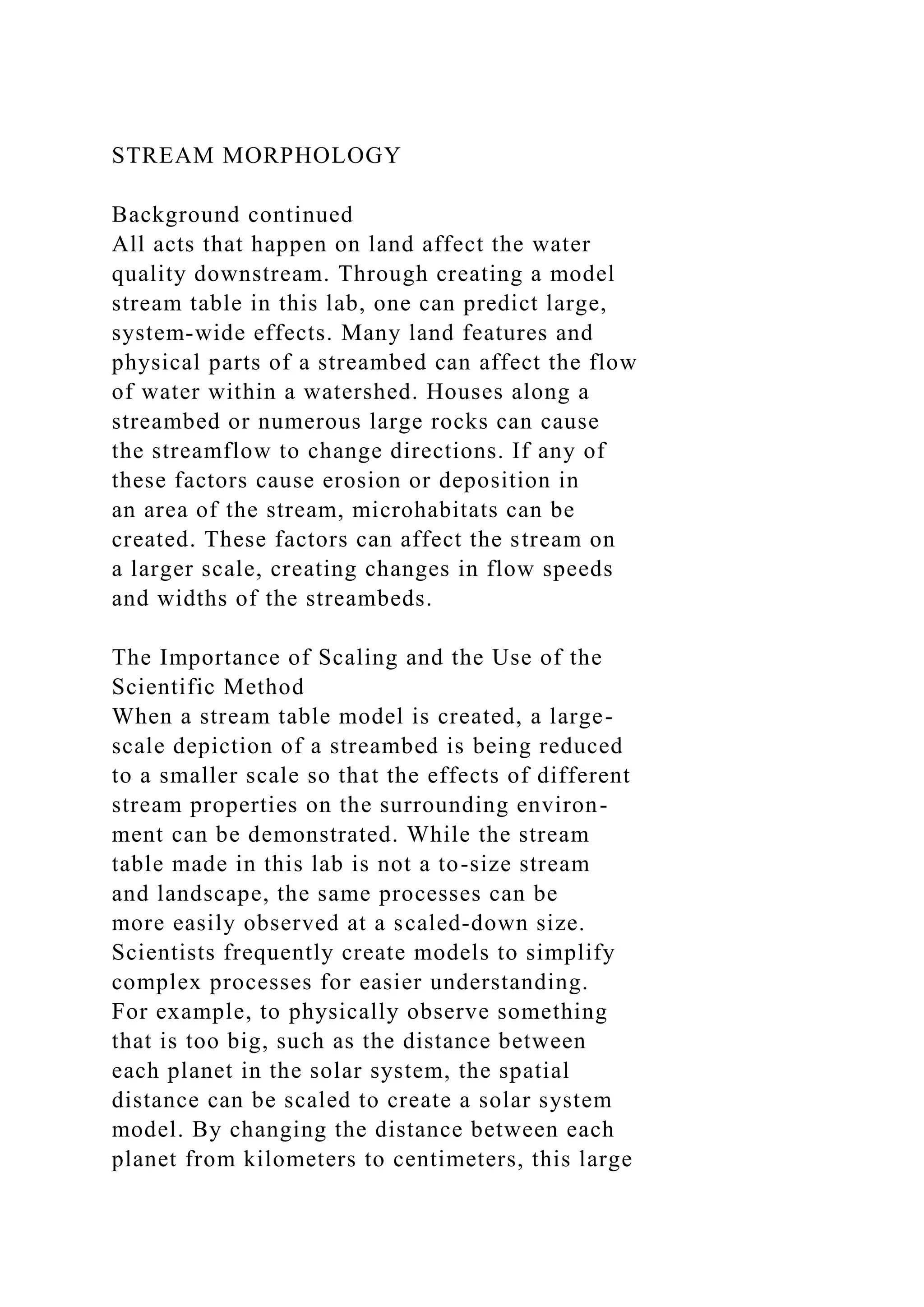 Stream MorphologyInvestigation ManualENVIRONMENTAL SCI.docx