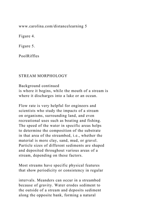 Stream MorphologyInvestigation ManualENVIRONMENTAL SCI.docx | Geology ...