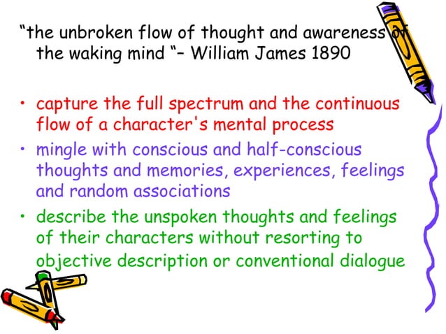 Stream of consciousness | PPT | Poetry | Books and Literature