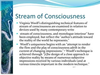 Stream of consciousness | PPTX