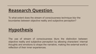 Stream of consciousness .pptx ..... | PPTX