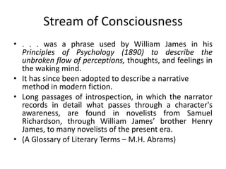 Stream of Consciousness in Virginia Woolf's 'To The Lighthouse' | PPTX