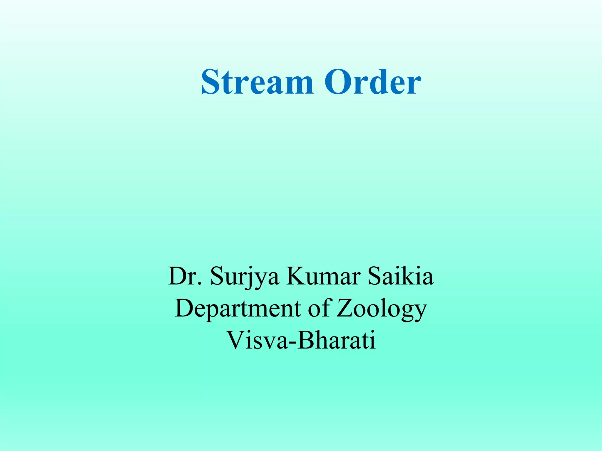 Stream order | PDF