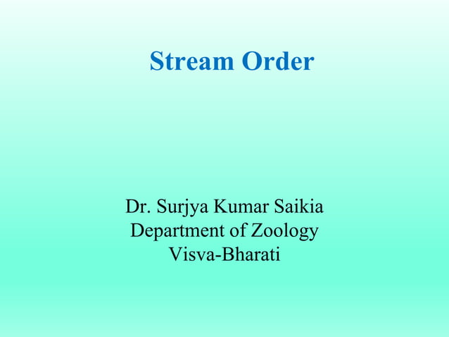 Stream order | PDF | Geography | Science