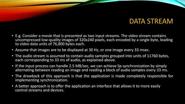 Stream oriented communication | PPTX | Digital Audio | Computer Software and Applications