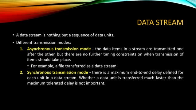 Stream oriented communication | PPTX | Digital Audio | Computer Software and Applications