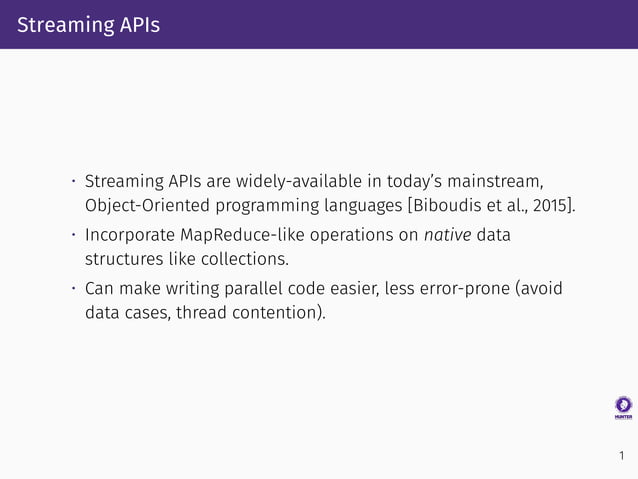 A Tool for Optimizing Java 8 Stream Software via Automated Refactoring | PPT