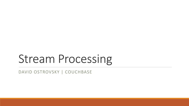 Stream Processing Frameworks | PPT