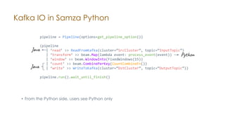 Stream processing in python with Apache Samza and Beam | PPT