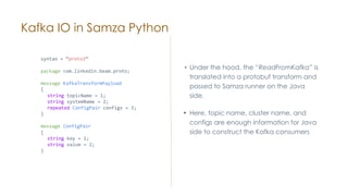 Stream processing in python with Apache Samza and Beam | PPT
