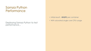 Stream processing in python with Apache Samza and Beam | PPT