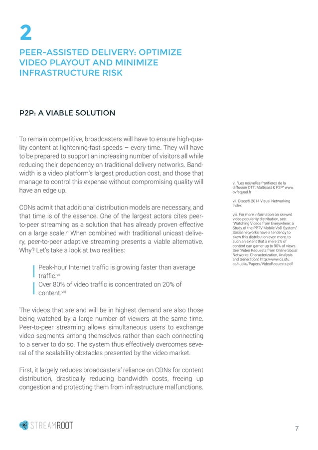 [Streamroot] Whitepaper peer assisted adaptive streaming | PDF