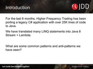 Streams and lambdas the good, the bad and the ugly | PPT | Programming Languages | Computing