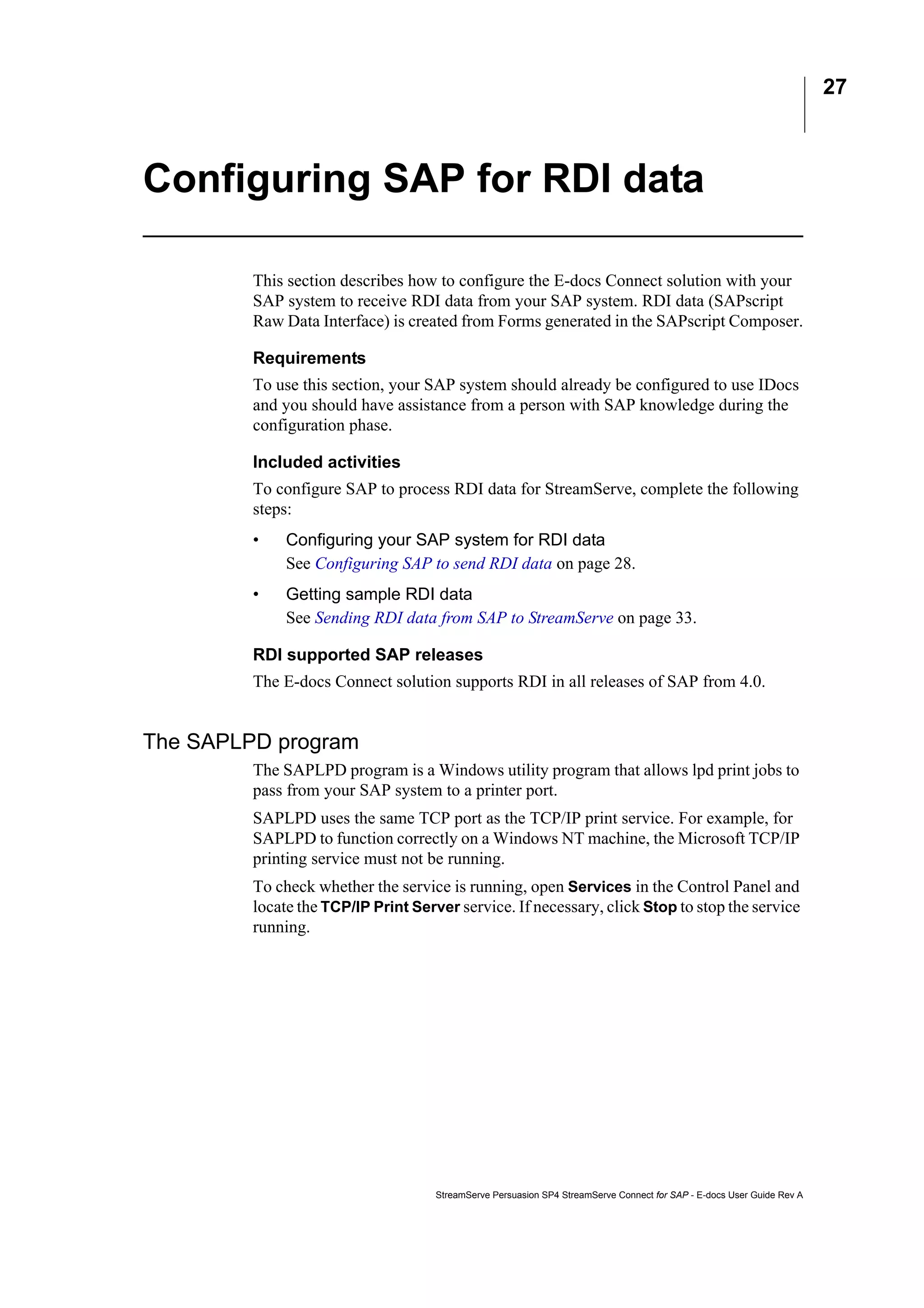 Stream serve connect_for_sap_e-docs | PDF