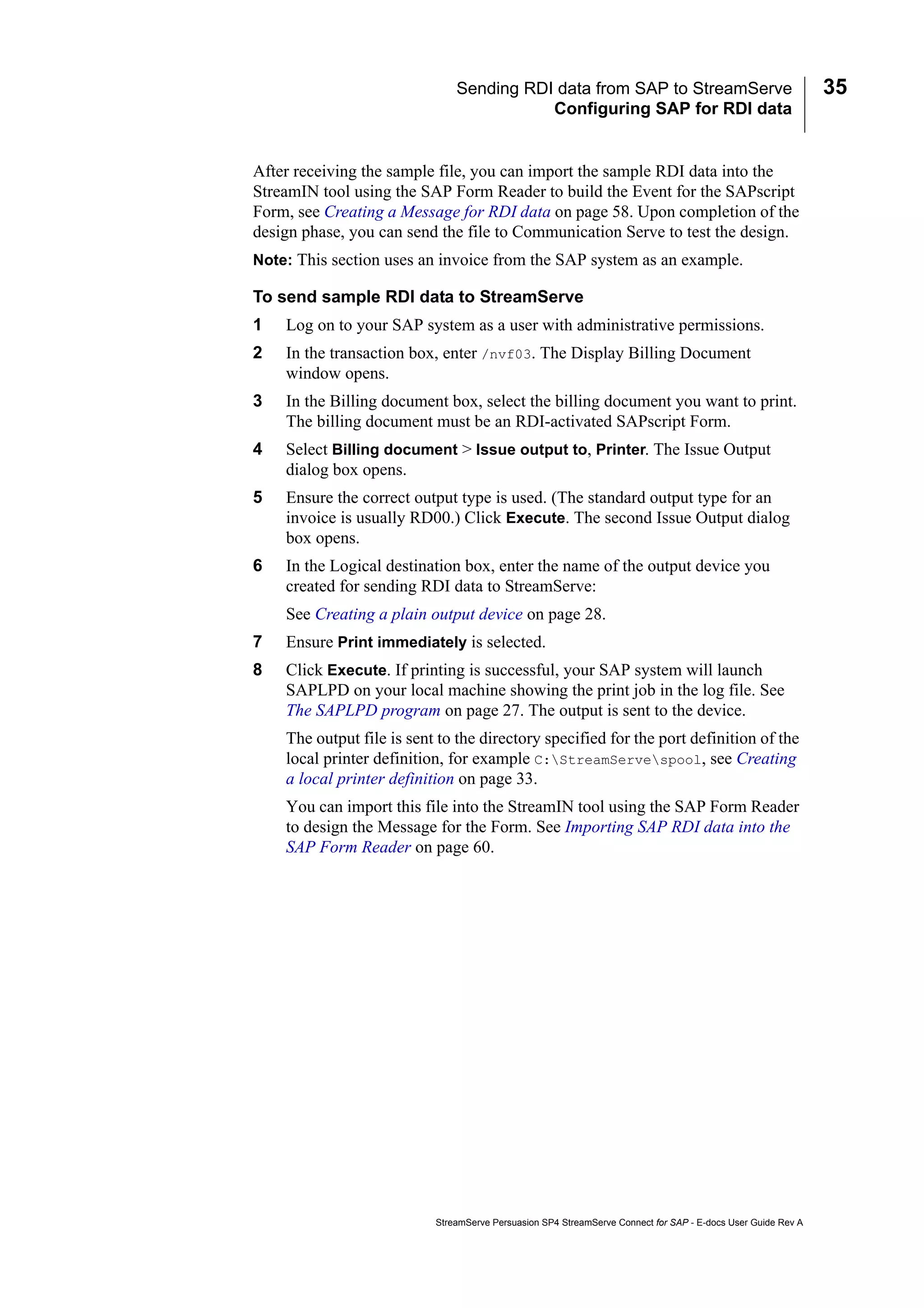 Stream serve connect_for_sap_e-docs | PDF