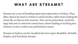Streams in Node.js.pptx | Computing | Technology & Computing