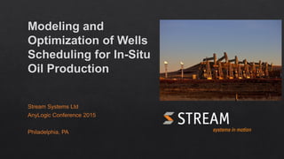 Stream systems anylogic presentation | PDF